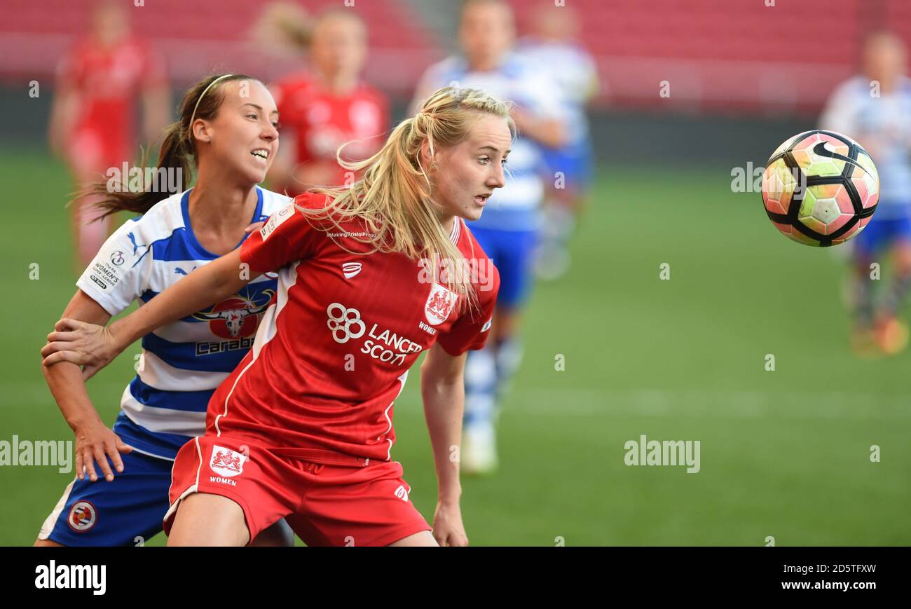 Reading Women's Melissa Fletcher and Bristol City's Millie Turner Stock ...