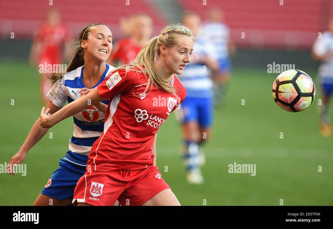 Reading Women's Melissa Fletcher and Bristol City's Millie Turner Stock ...