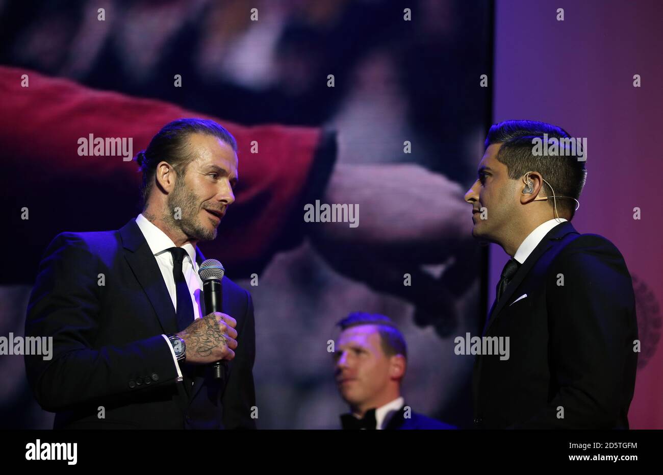 David Beckham receives his PFA Merit Award during the Professional ...