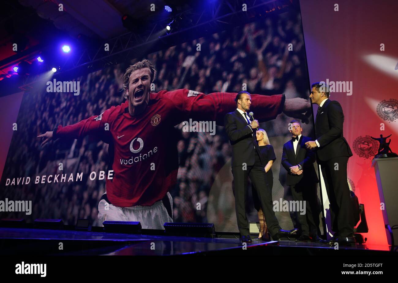 David Beckham receives his PFA Merit Award during the Professional ...