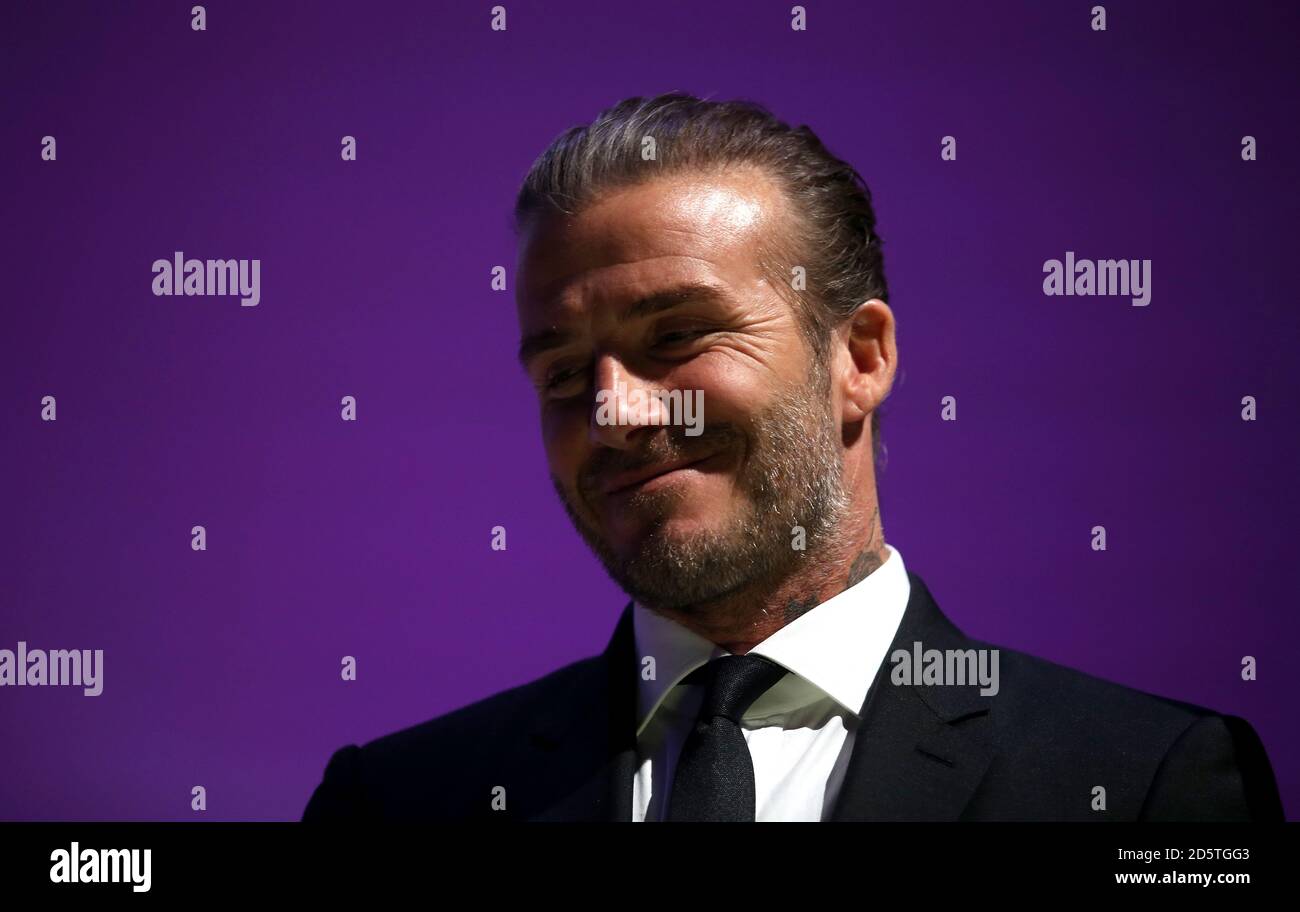 David Beckham receives his PFA Merit Award during the Professional ...