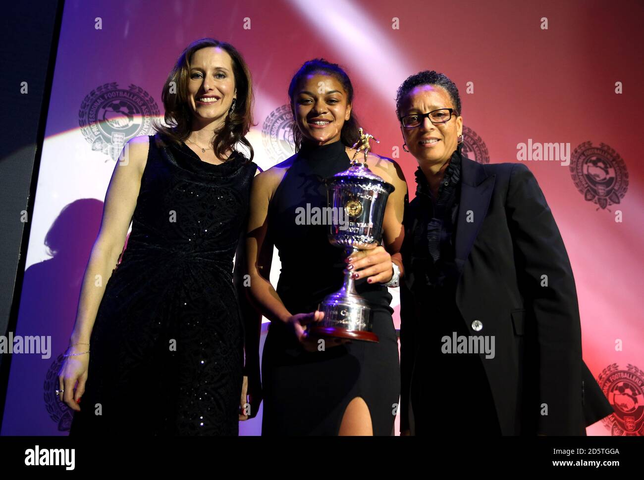 Jess Carter receives the Women's Young Player of the Year award during ...