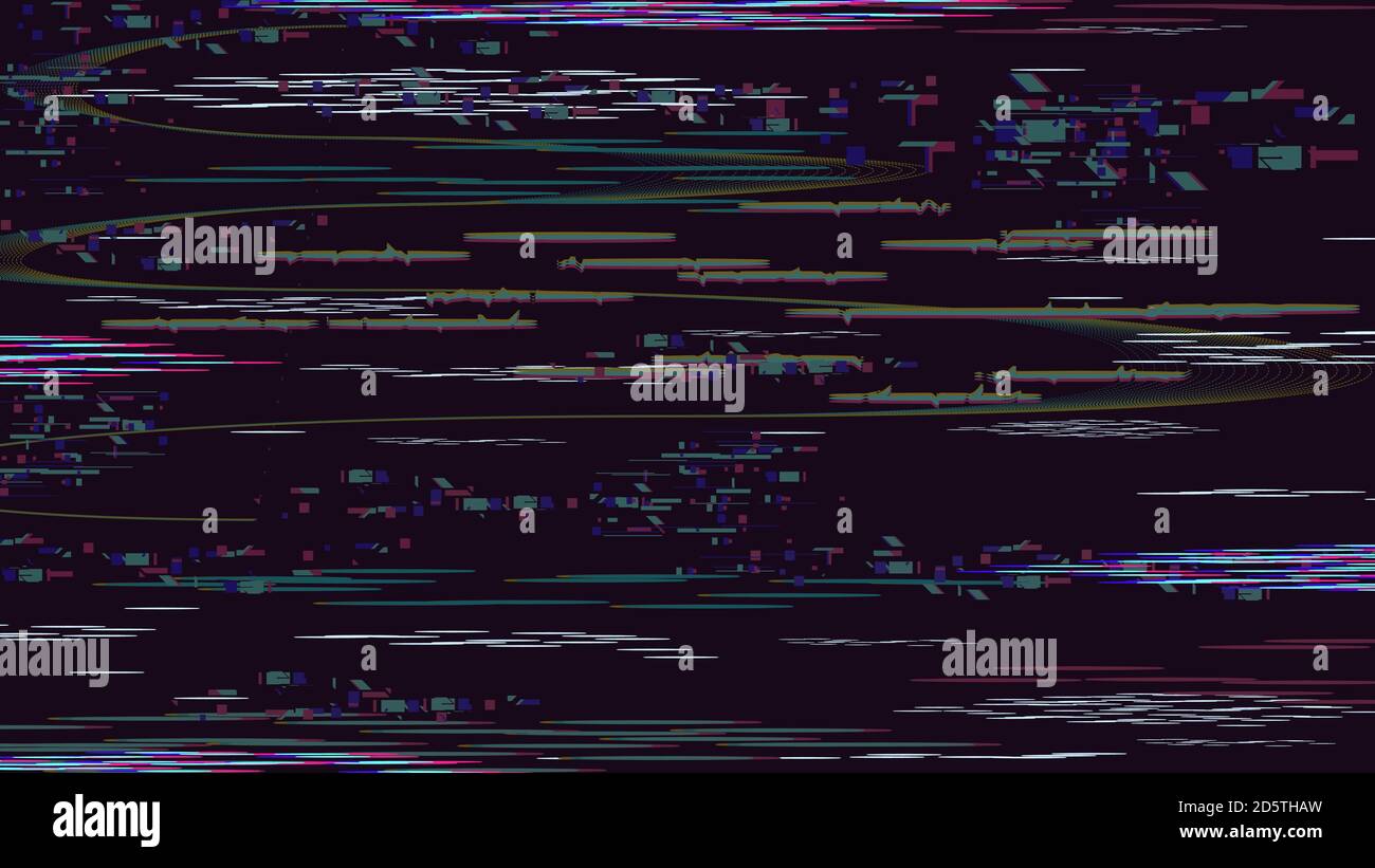 Glitch damage texture. Distortion retro noise effect, no signal ...
