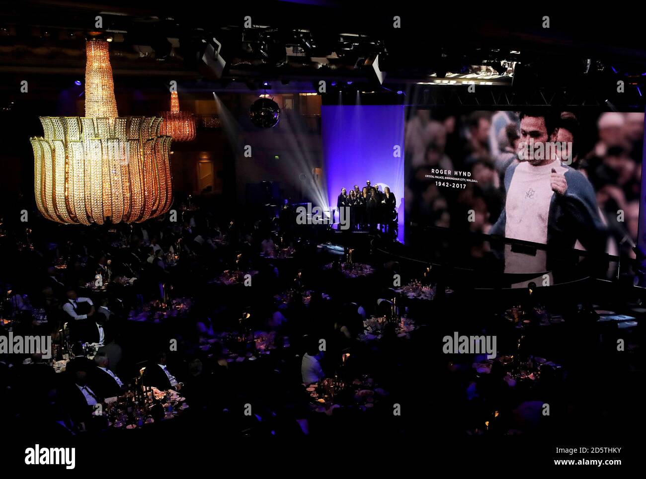 A tribute to Roger Hynd on the big screen during the Professional ...