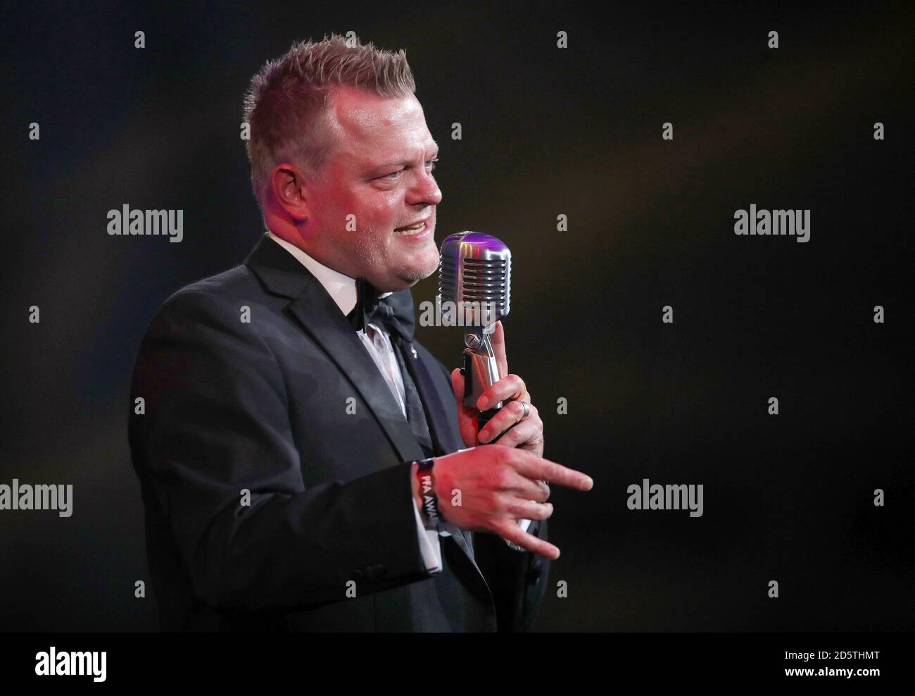 Steve Cole performs on stage during the Professional Footballers ...
