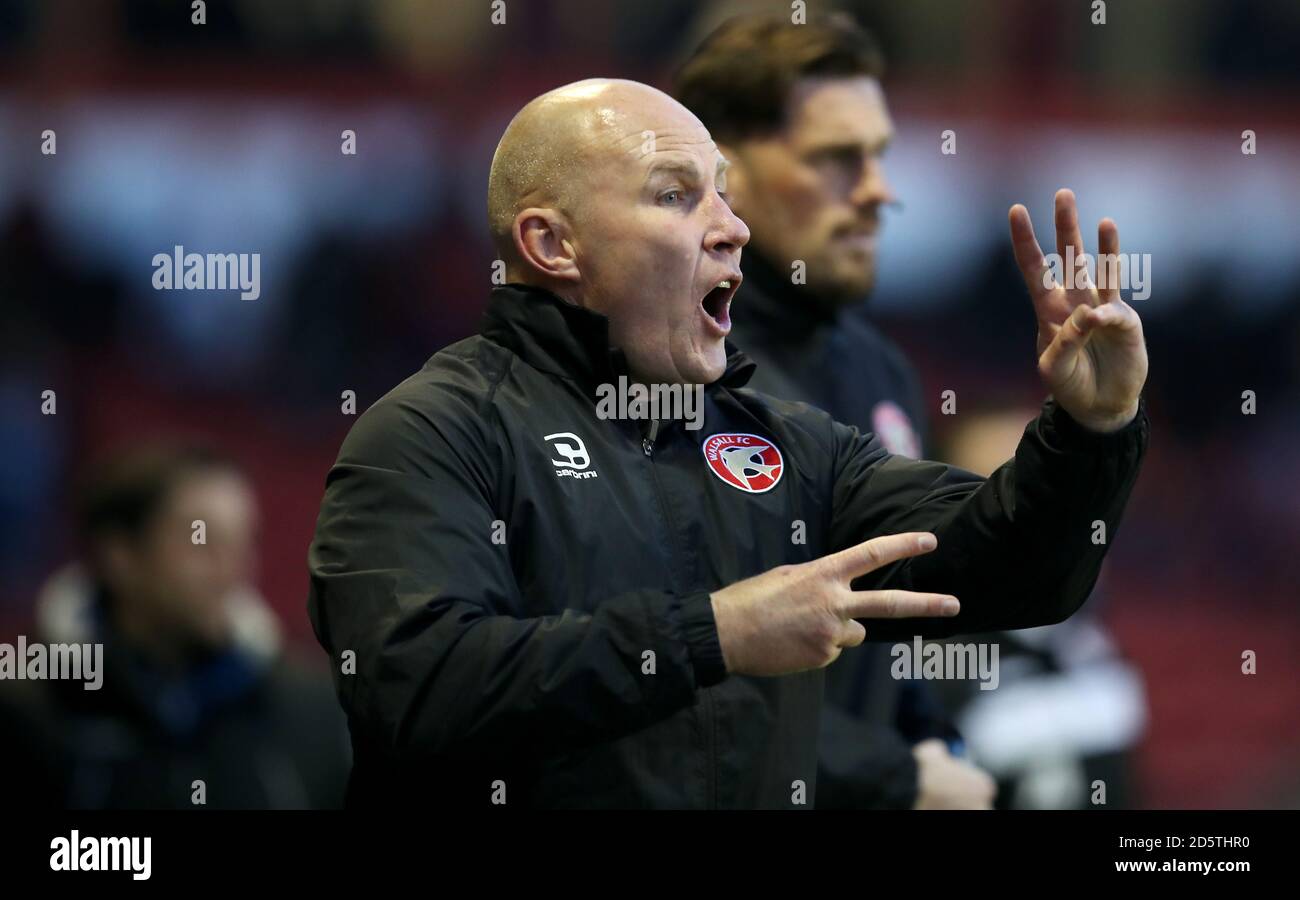 Walsall's manager Jon Whitney Stock Photo - Alamy