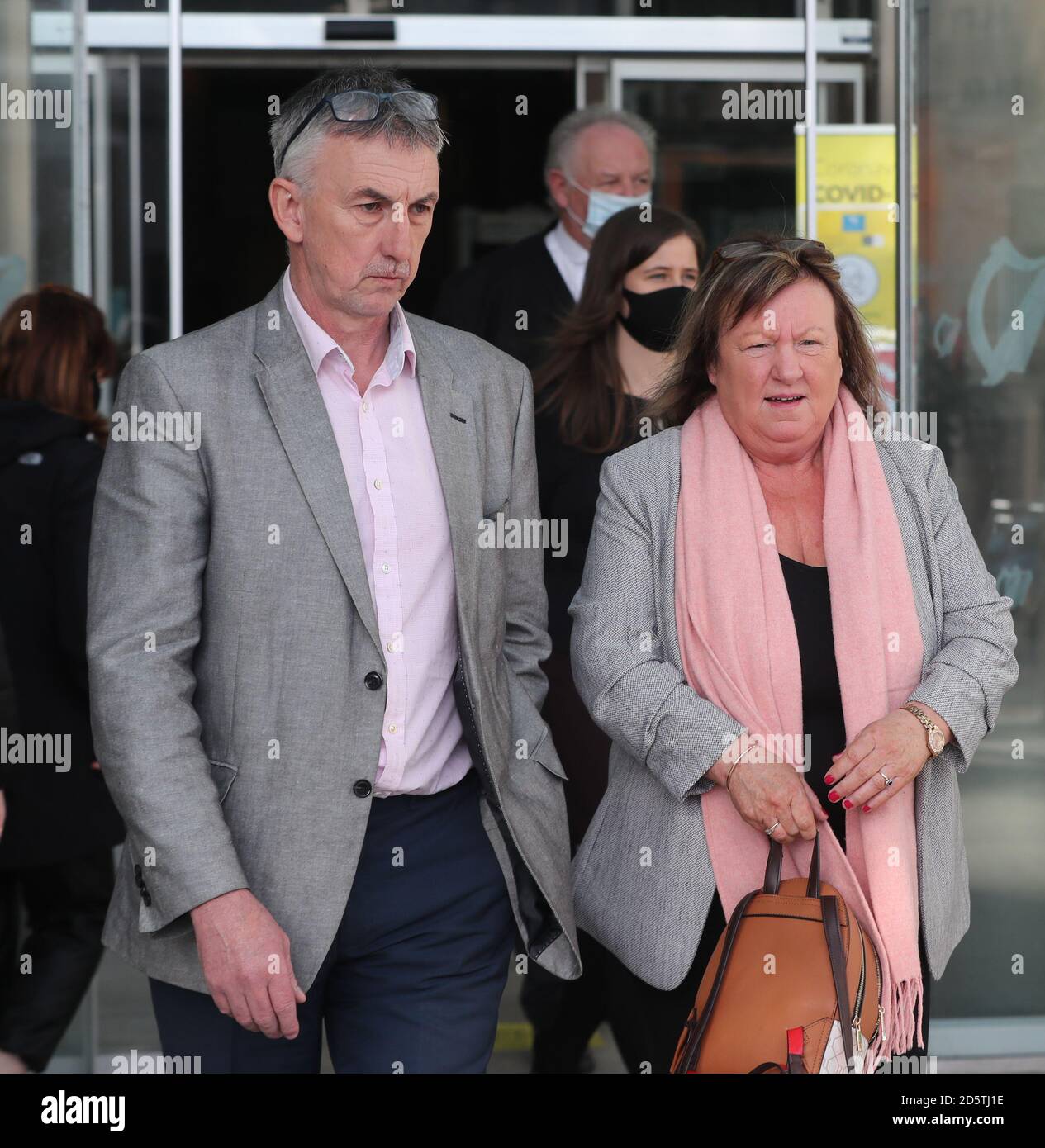 Aaron Brady's parents Tony and Caroline Brady leaving Dublin Central ...