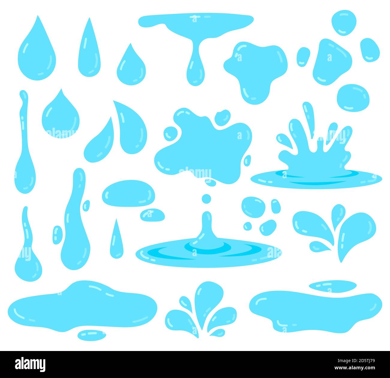 Water splash. Dripping water, tear blob and waters swirls, fluid ...
