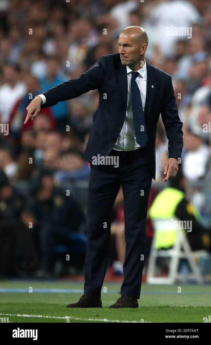 Real Madrid manager Zinedine Zidane Stock Photo - Alamy