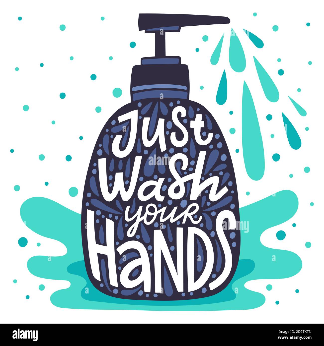 Just Wash Your Hands Stock Vector Images Alamy