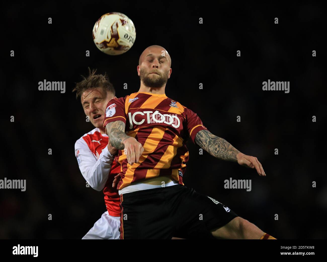 Bradford City's Nicky Law and Fleetwood Town's George Glendon Stock ...