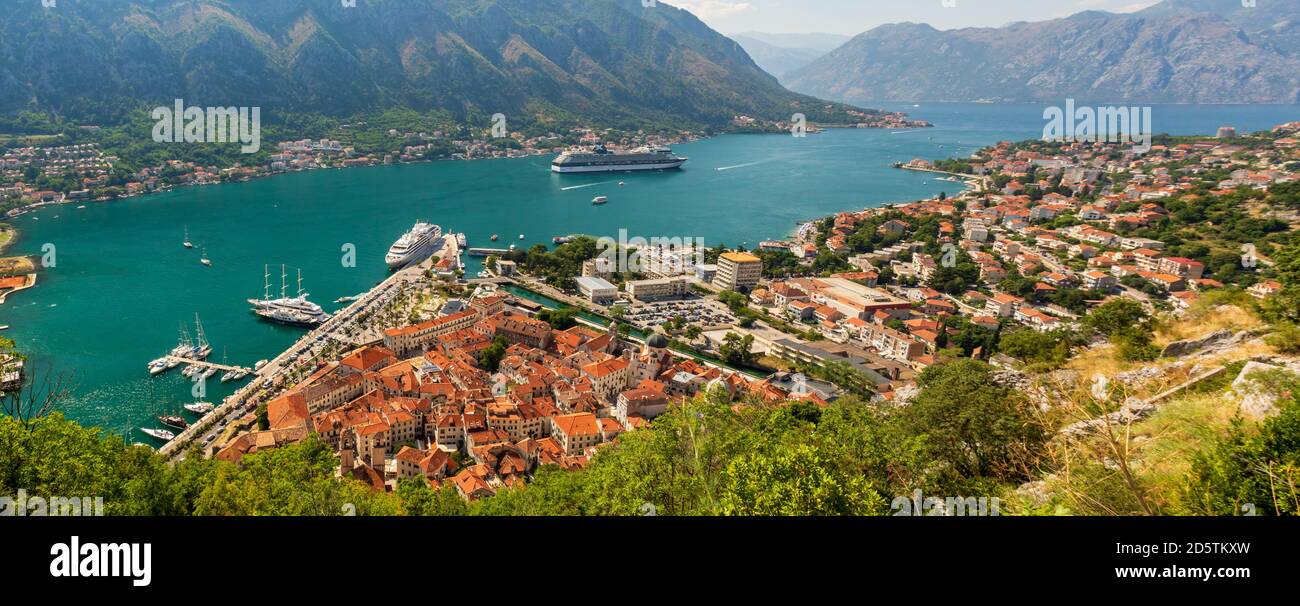 Panoramic view bay kotor old hi-res stock photography and images - Alamy