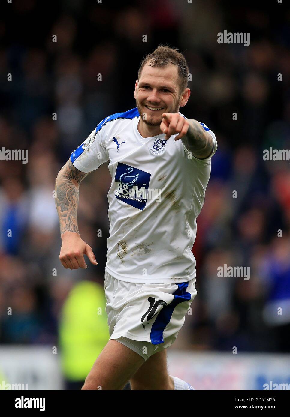 Tranmere Rovers' James Norwood celebrates after he scores his sides ...