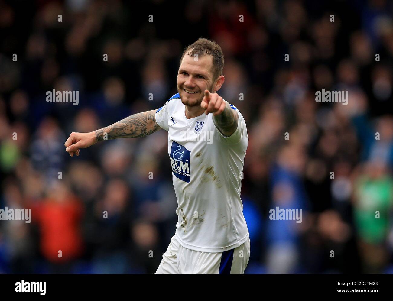 Tranmere Rovers' James Norwood celebrates after he scores his sides ...