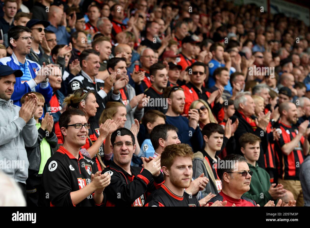 Bournemouth fans in the stands Stock Photo - Alamy