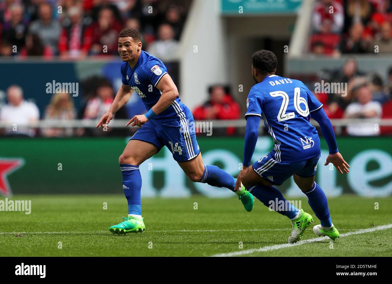 Birmingham City's Che Adams celebrates scoring his side's first goal ...