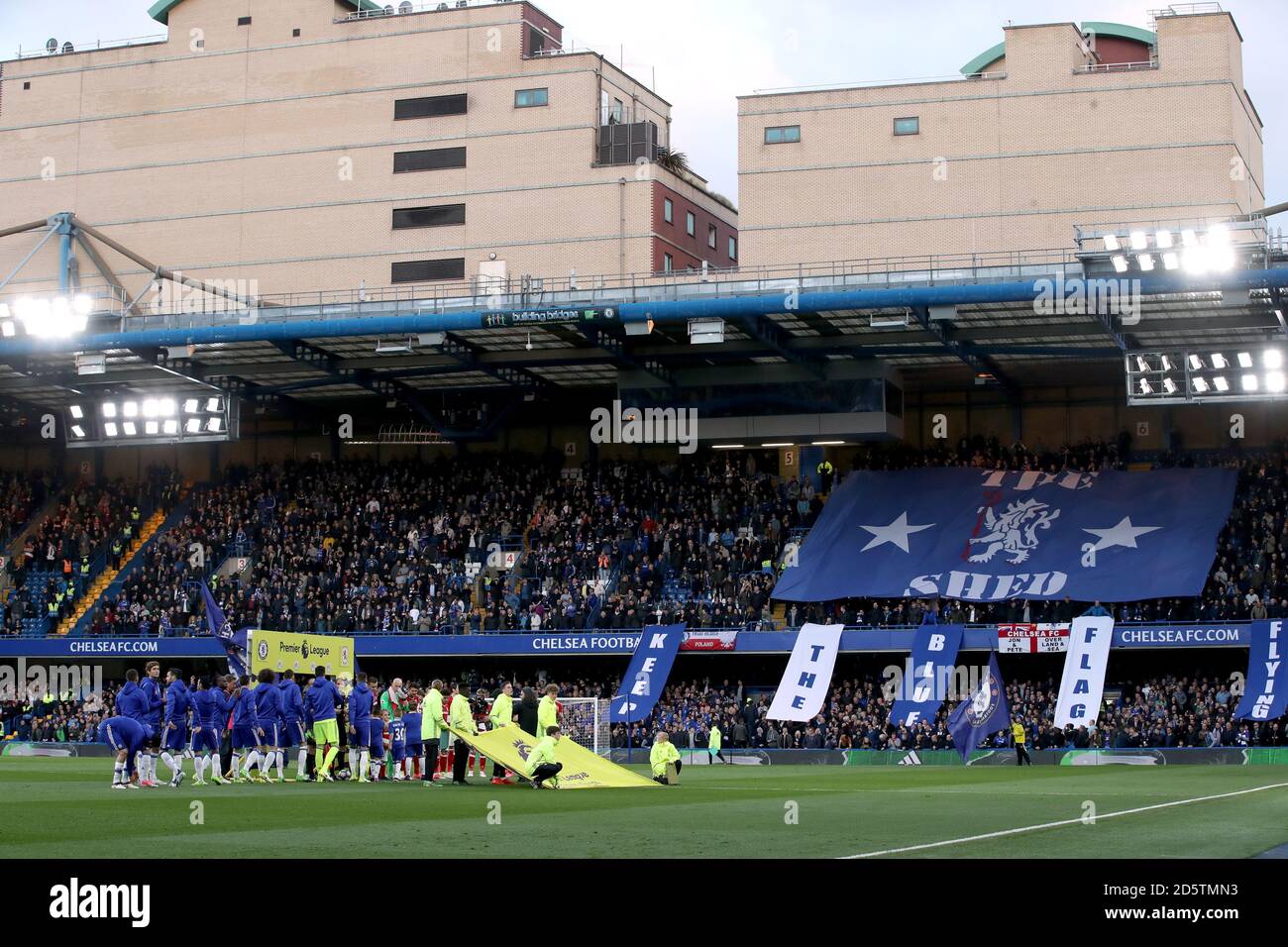 The two team's line-up before kick-off Stock Photo - Alamy