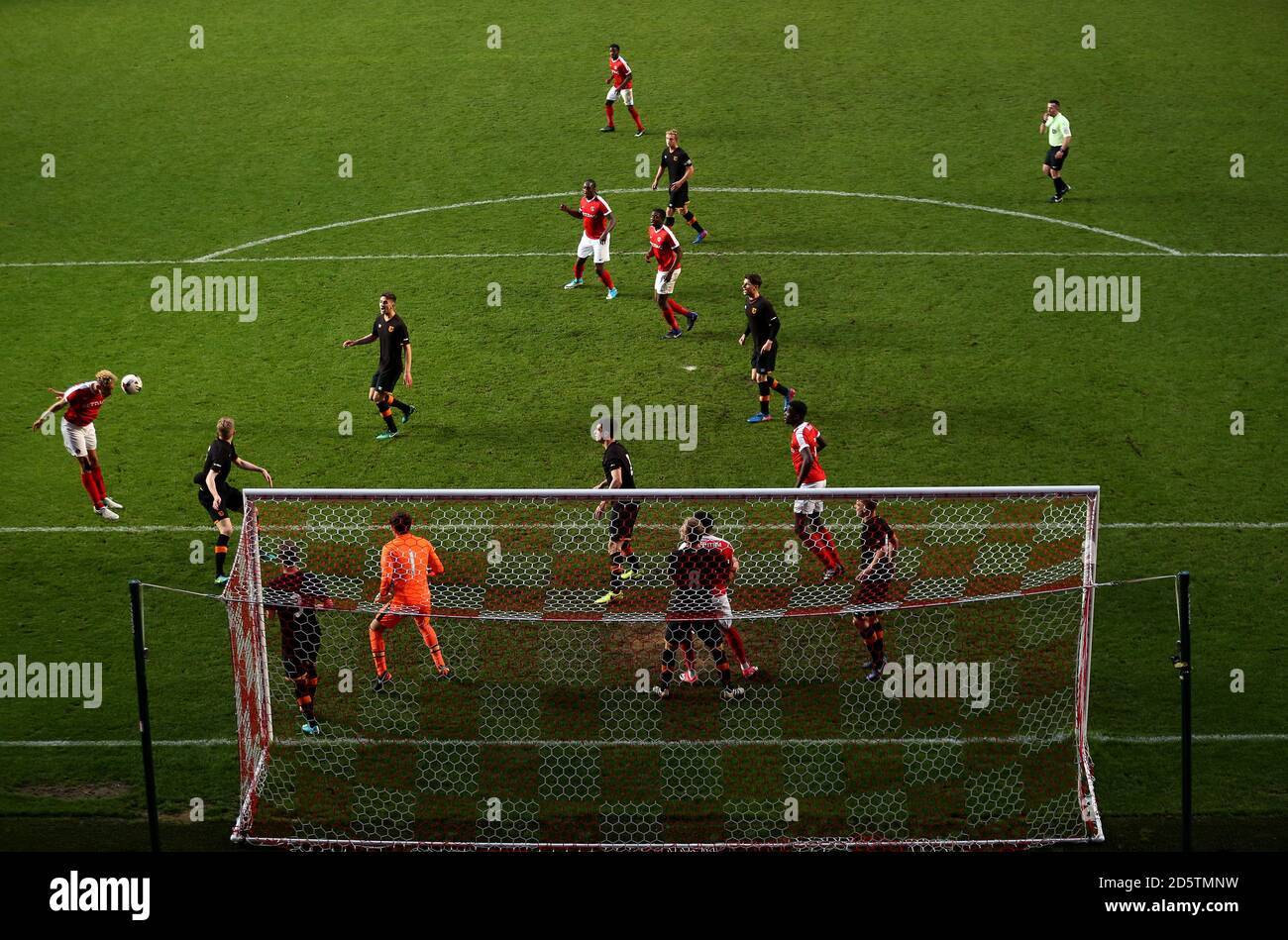Charlton U23's Dan Bowry (left) has a shot at goal Stock Photo - Alamy