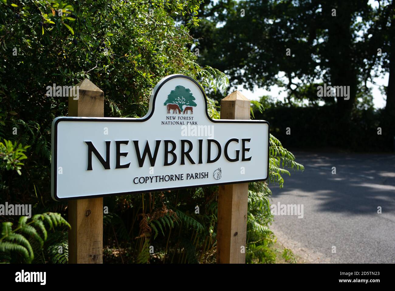 Newbridge set in the Copythorne parish New Forest country road sign ...
