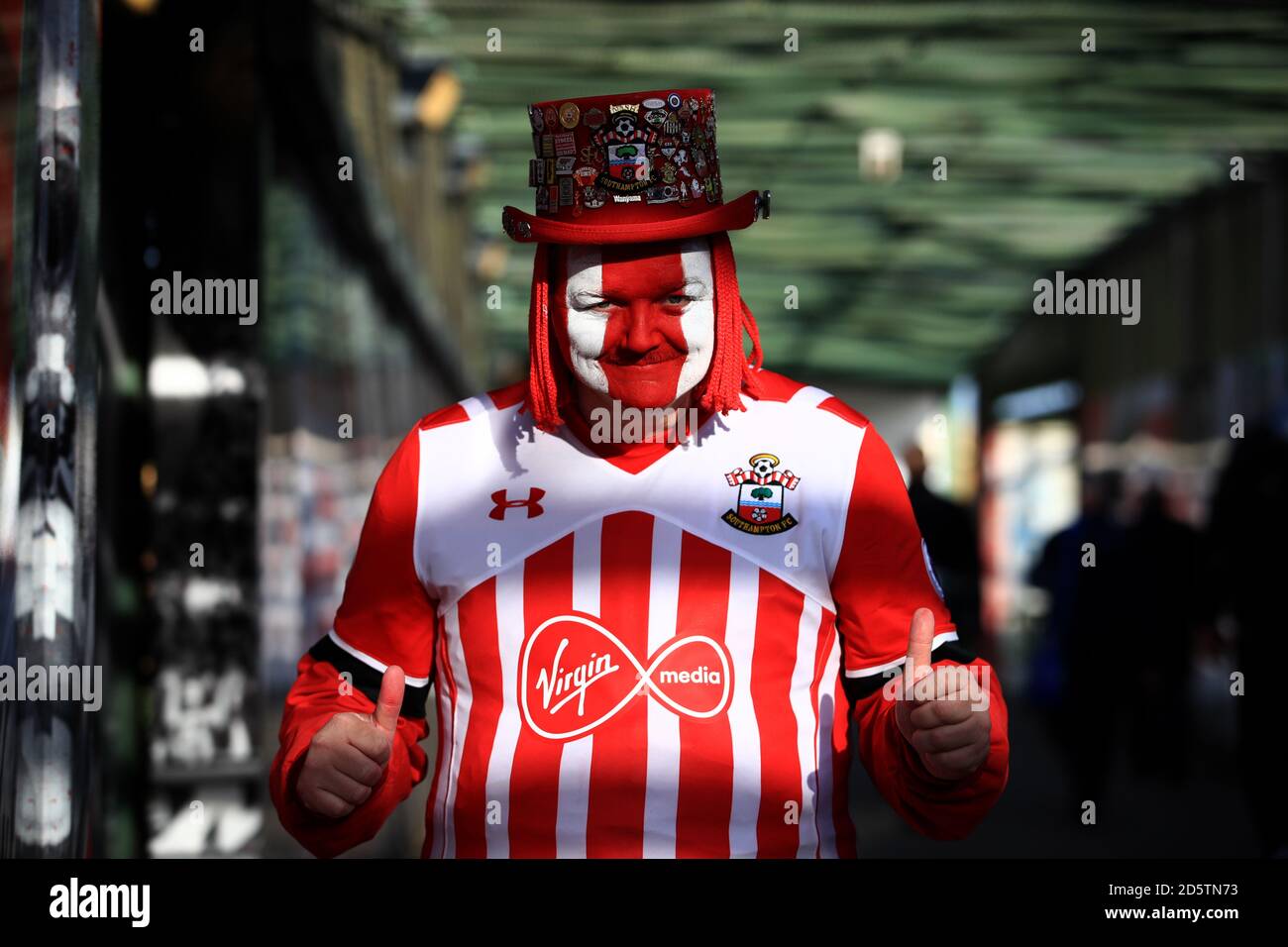 Southampton fans outside the ground before the game Stock Photo - Alamy