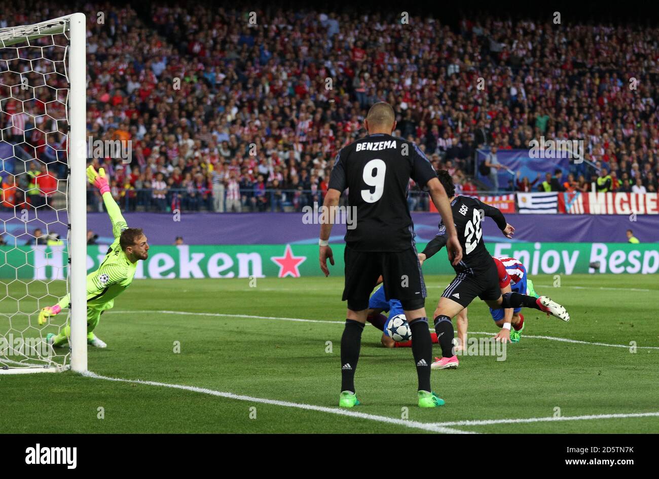 Real Madrid's Isco scores his side's first goal Stock Photo - Alamy