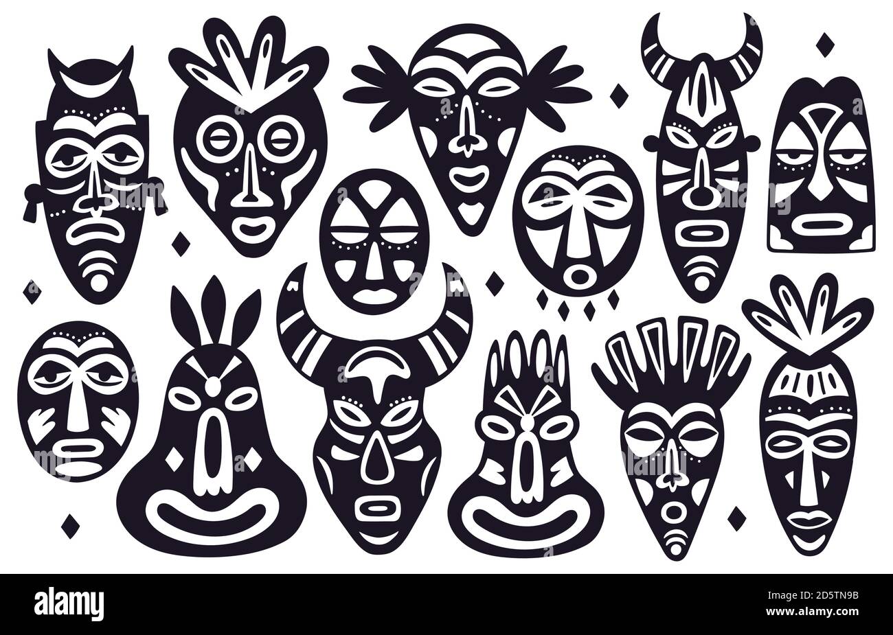 African Vector Masks