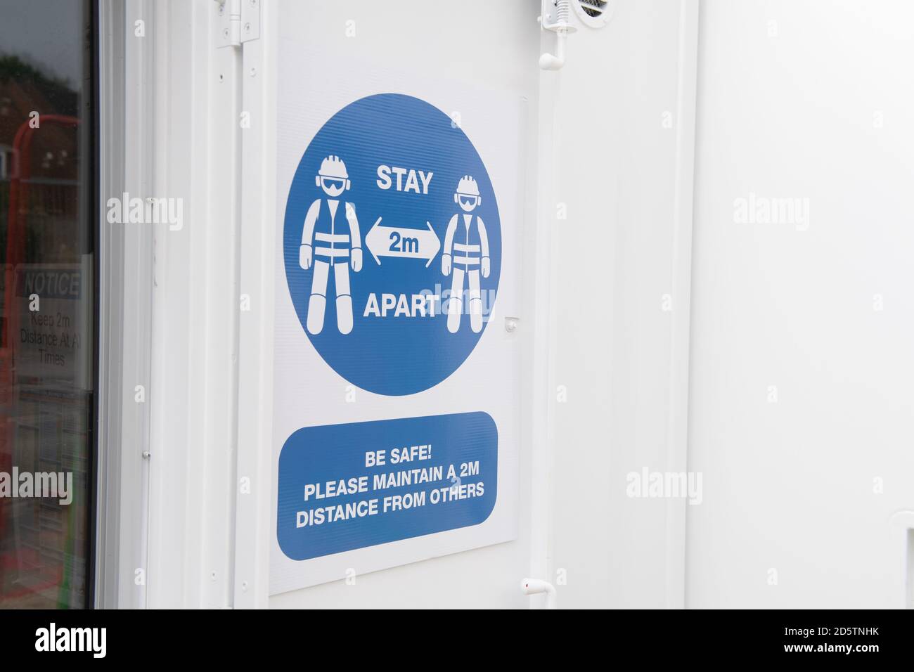 Building construction site Covid-19 safety information sign warning ...