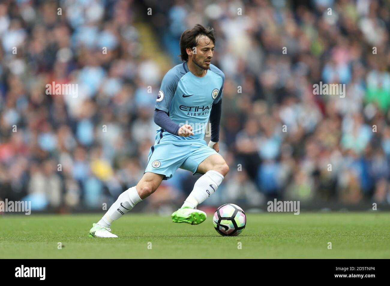 Manchester City's David Silva in action Stock Photo - Alamy