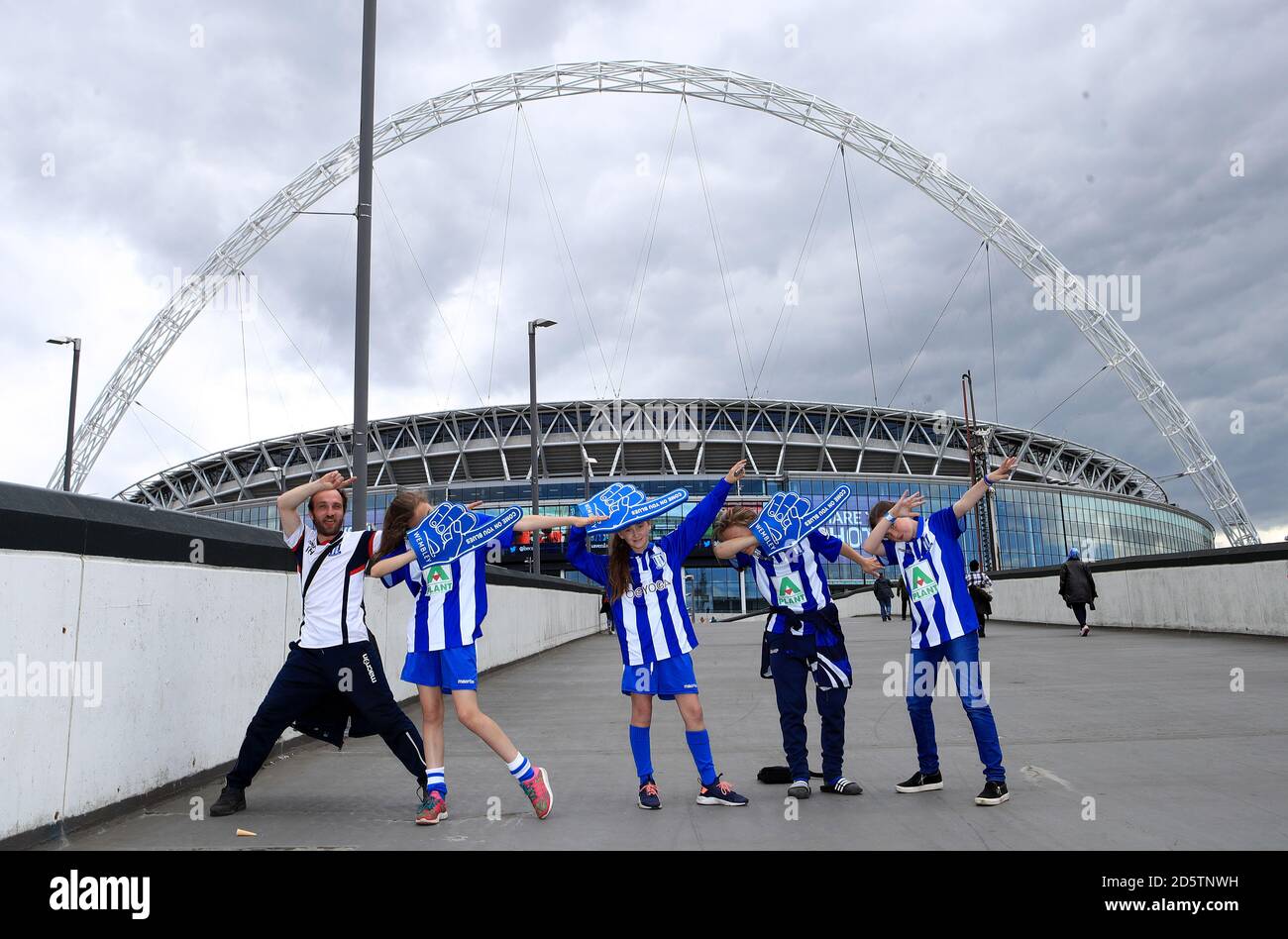Birmingham City fans pose outside the stadium Stock Photo - Alamy