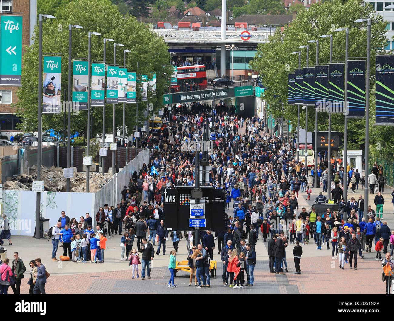 Birmingham City and Manchester City supporters walk up Wembley Way ...