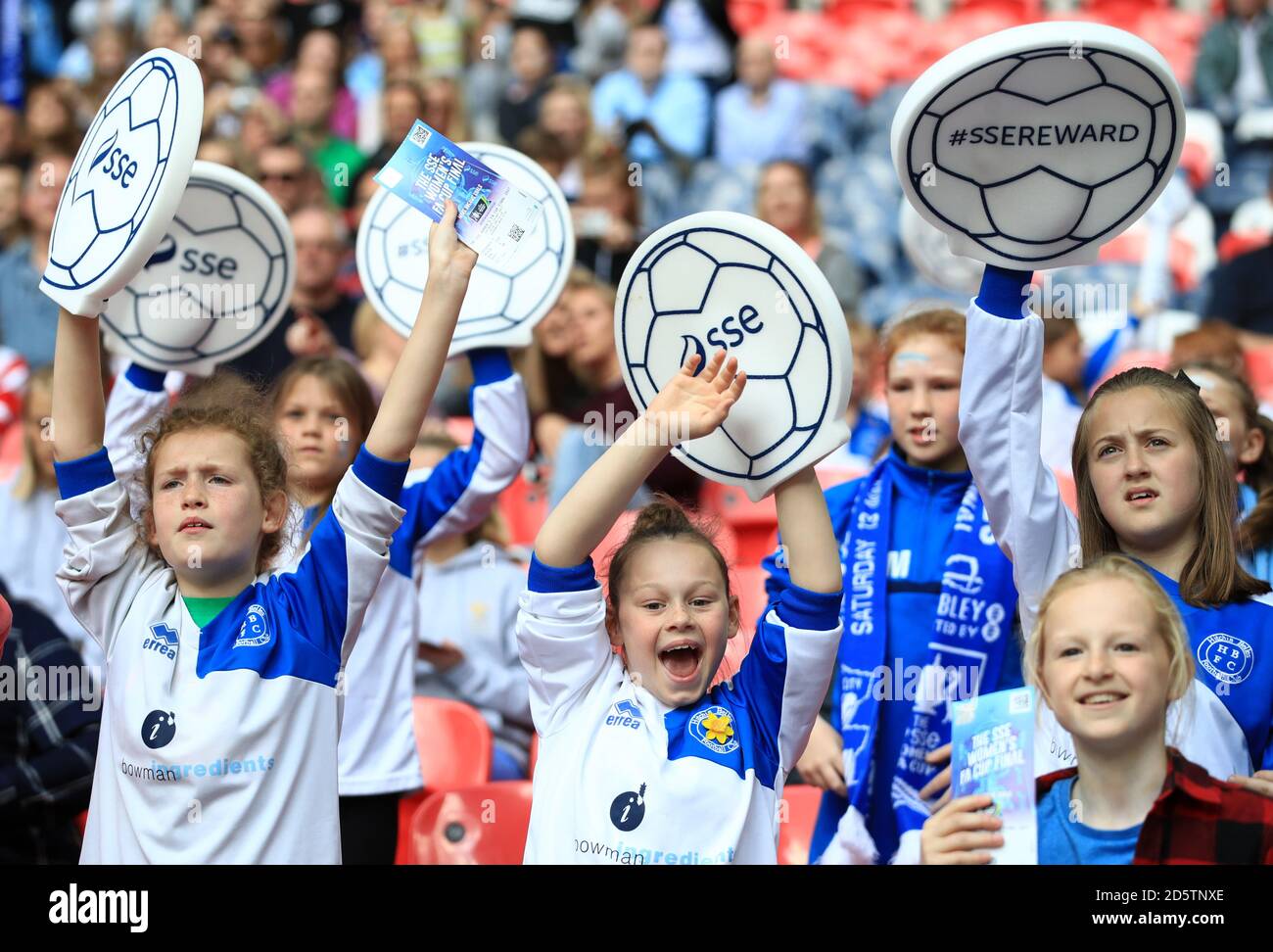 Birmingham City fans in the stand show their support Stock Photo - Alamy