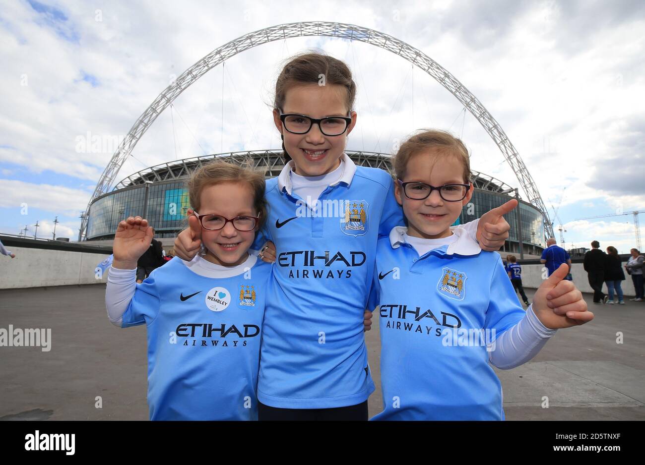 Manchester City supporters the Hawkins sisters pose for a picture ...