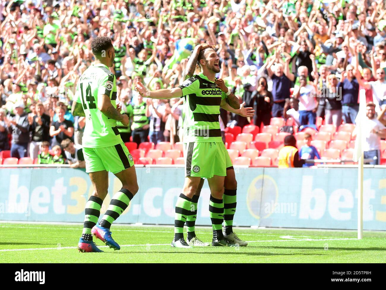Forest Green Rovers' Christian Doidge celebrates after scoring their ...