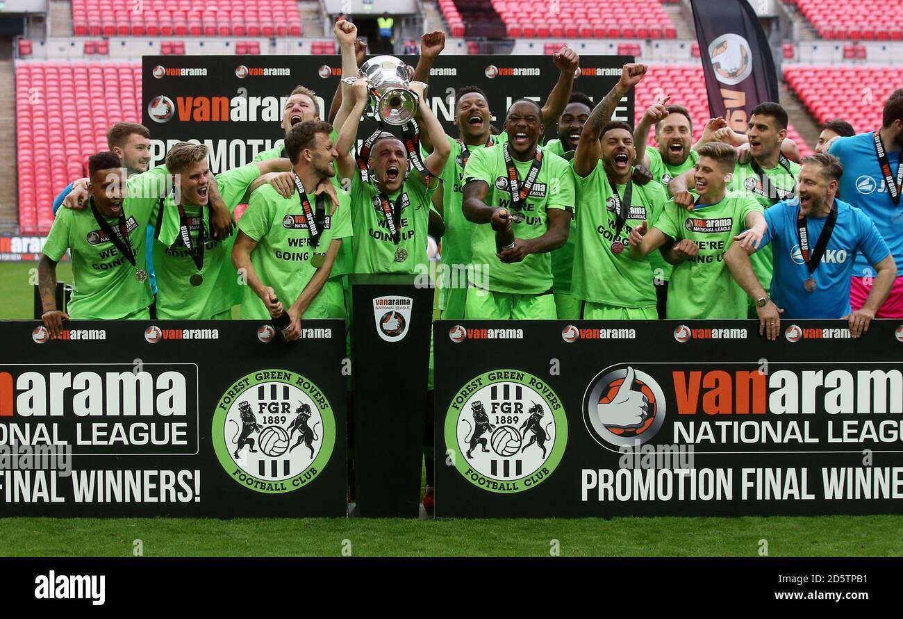 Forest Green Rovers celebrate Stock Photo - Alamy