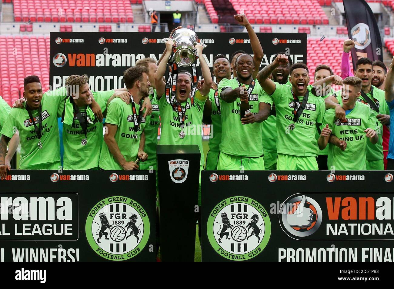 Forest Green Rovers celebrate Stock Photo - Alamy