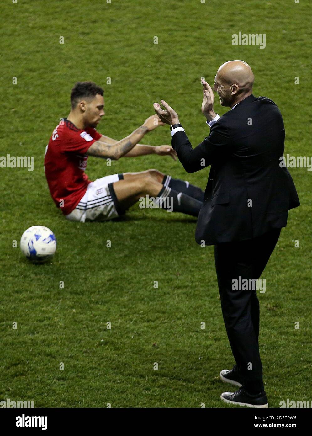 Reading manager Jaap Stam celebrates at full time Stock Photo - Alamy