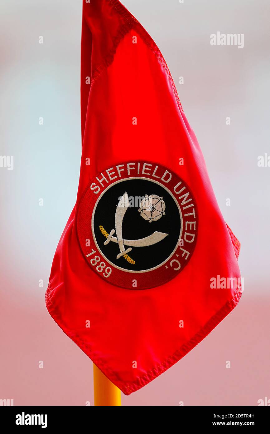 Detail of a Sheffield United corner flag Stock Photo - Alamy