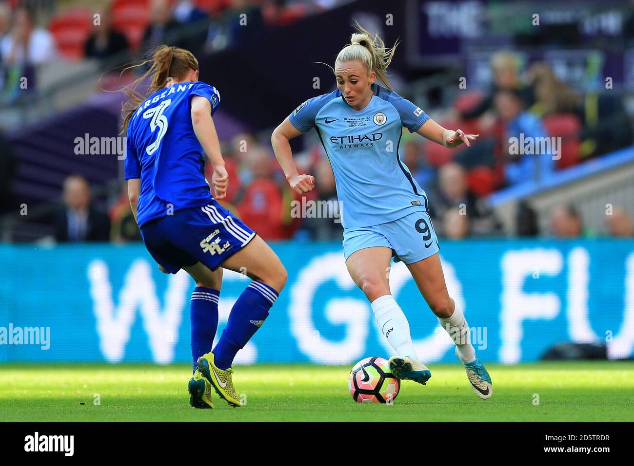 Manchester City's Toni Duggan (right) and Birmingham City's Meaghan ...