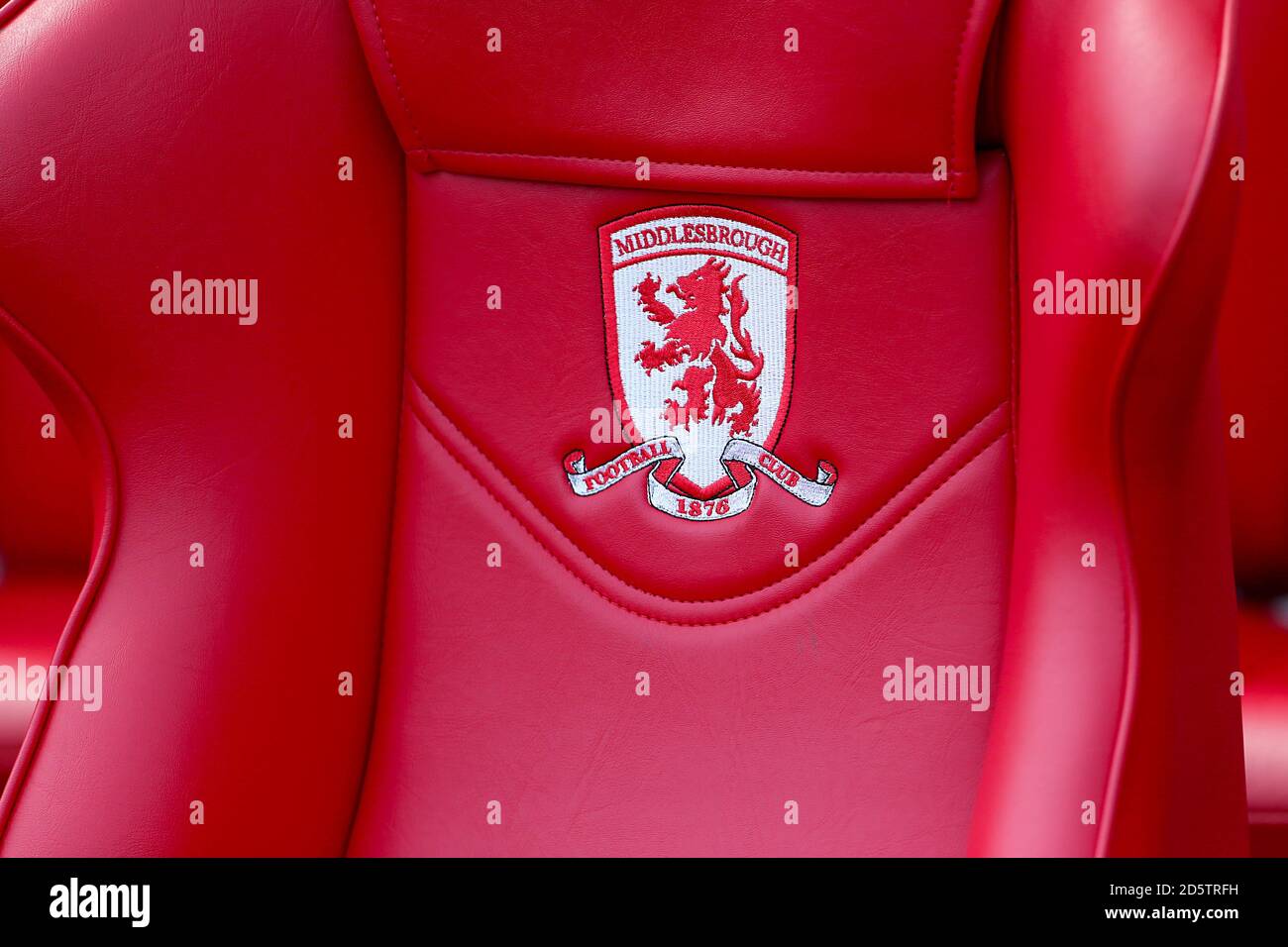 General view of Middlesbrough branding on seating at Riverside Stadium ...