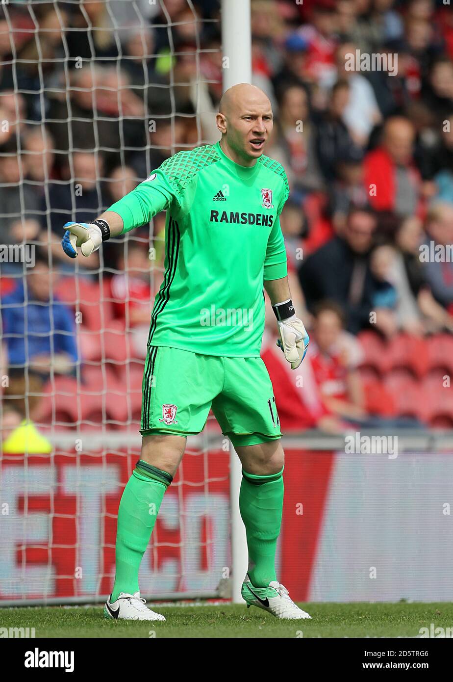 Middlesbrough goalkeeper Brad Guzan Stock Photo - Alamy