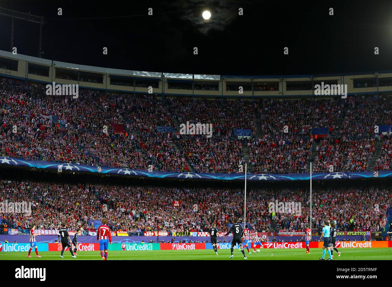 General view of the moon over match action Stock Photo - Alamy