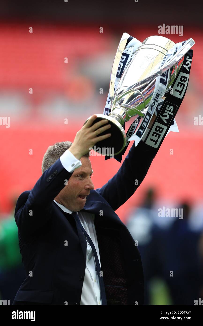 Millwall manager neil harris sky bet league one play off hi-res stock ...