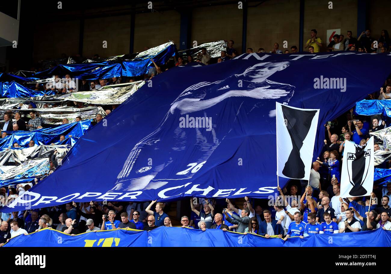Chelsea fans flag hi-res stock photography and images - Alamy