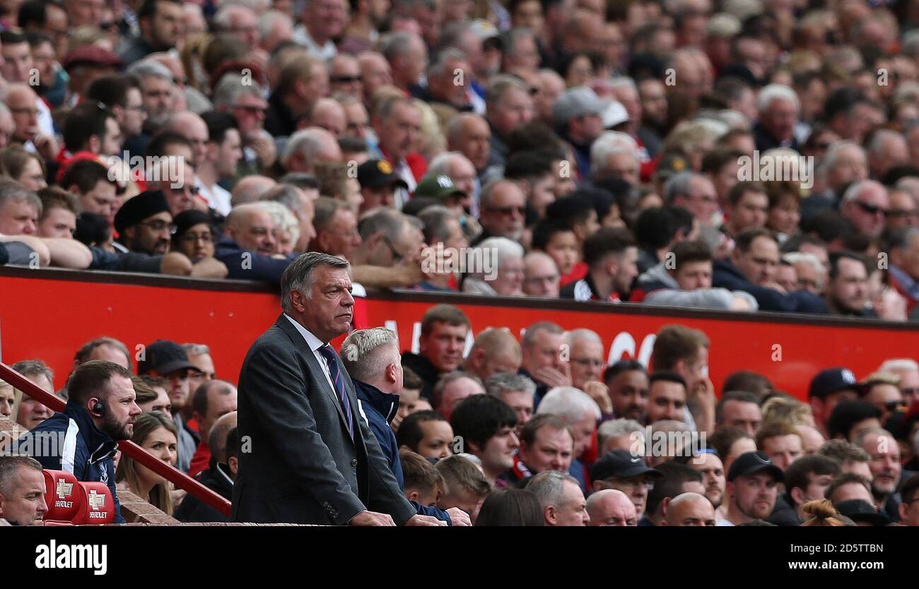 Crystal Palace's manager Sam Allardyce looks on during the Premier ...
