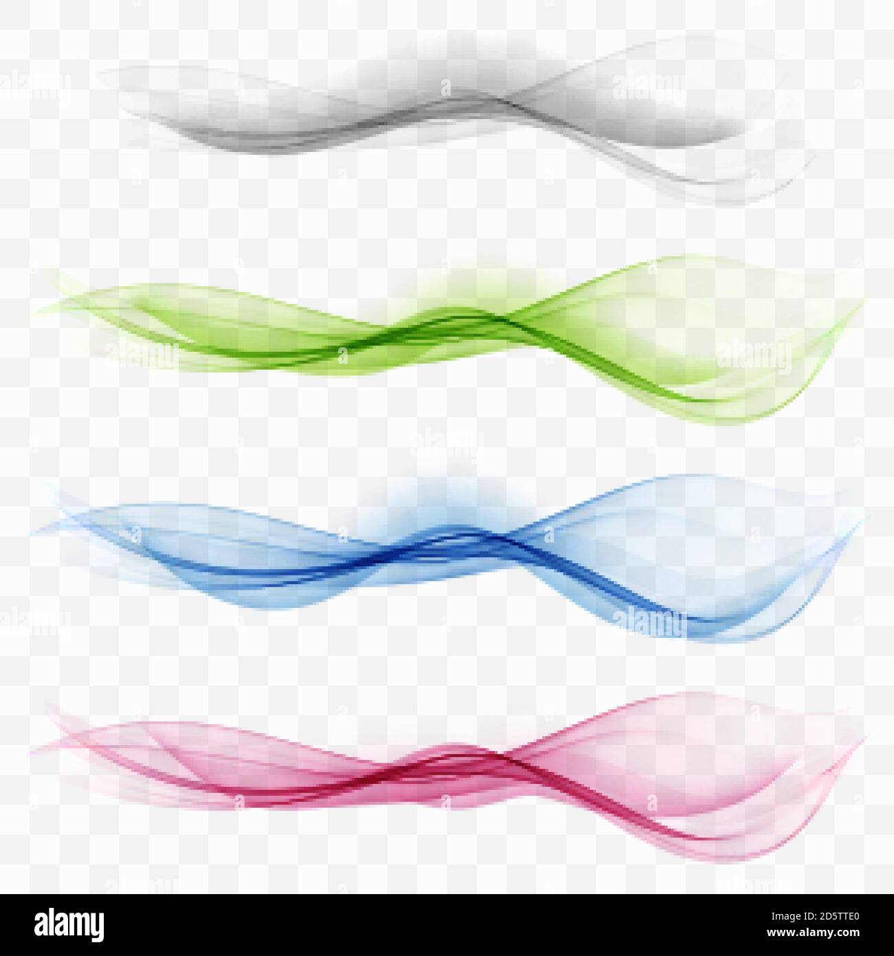 Waved design element Wave color flow set Vector Stock Vector Image ...