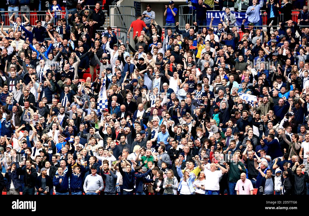 Soccer football celebrates celebration celebrate in the stands hi-res ...