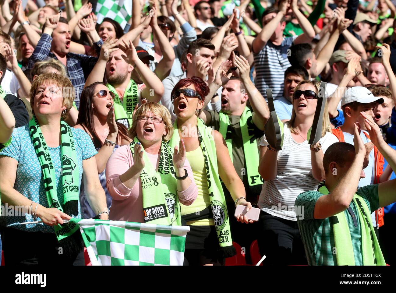 Forest Green Rovers' fans Stock Photo - Alamy
