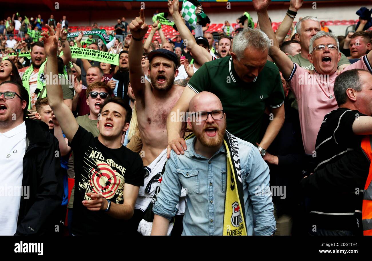 Forest Green Rovers' fans Stock Photo - Alamy