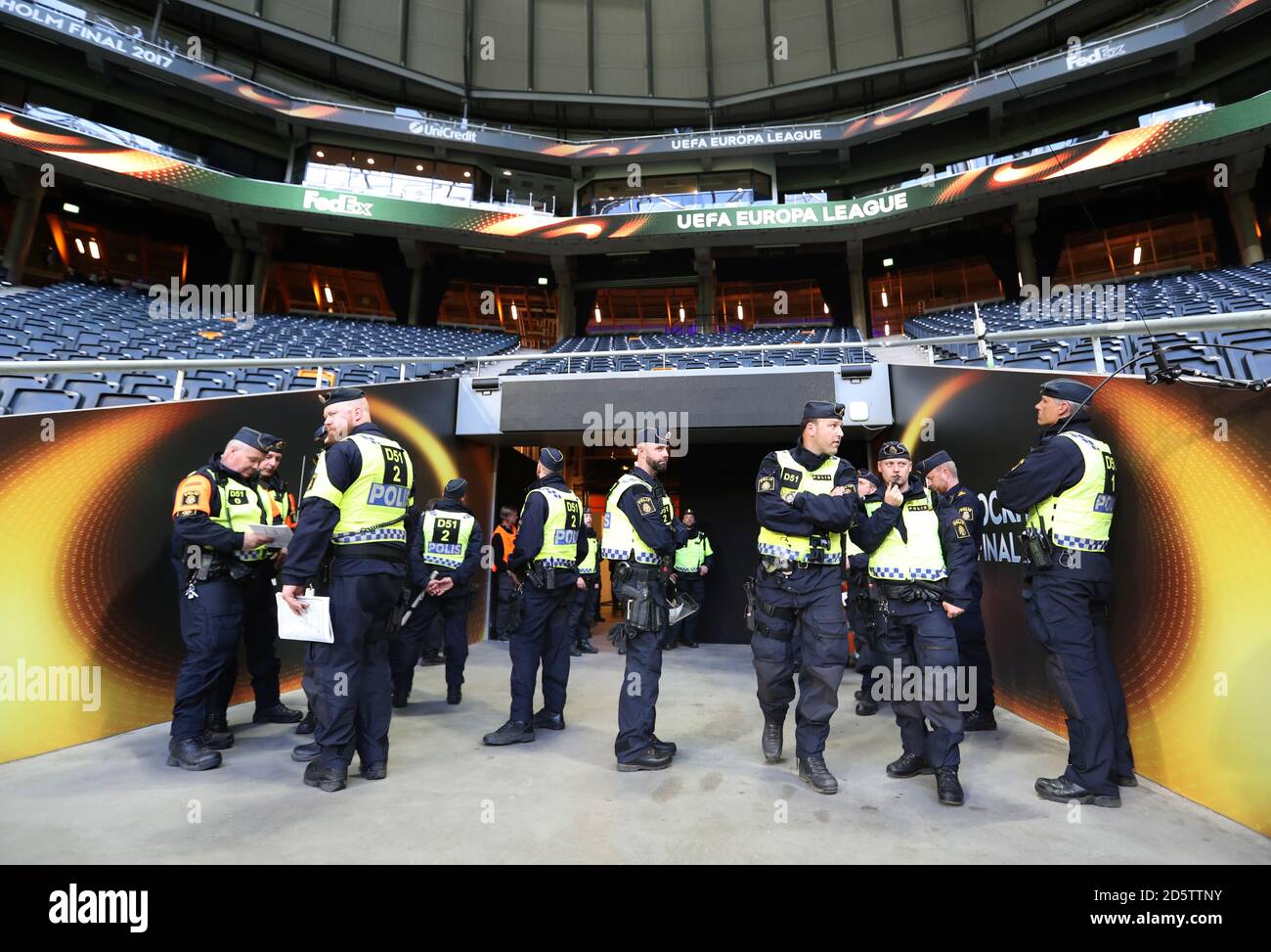 Police officers inside the Friends arena Stock Photo - Alamy