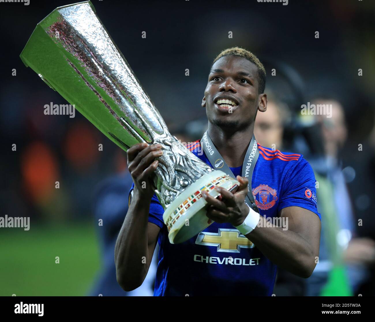 Manchester United's Paul Pogba celebrates with the UEFA Europa League ...
